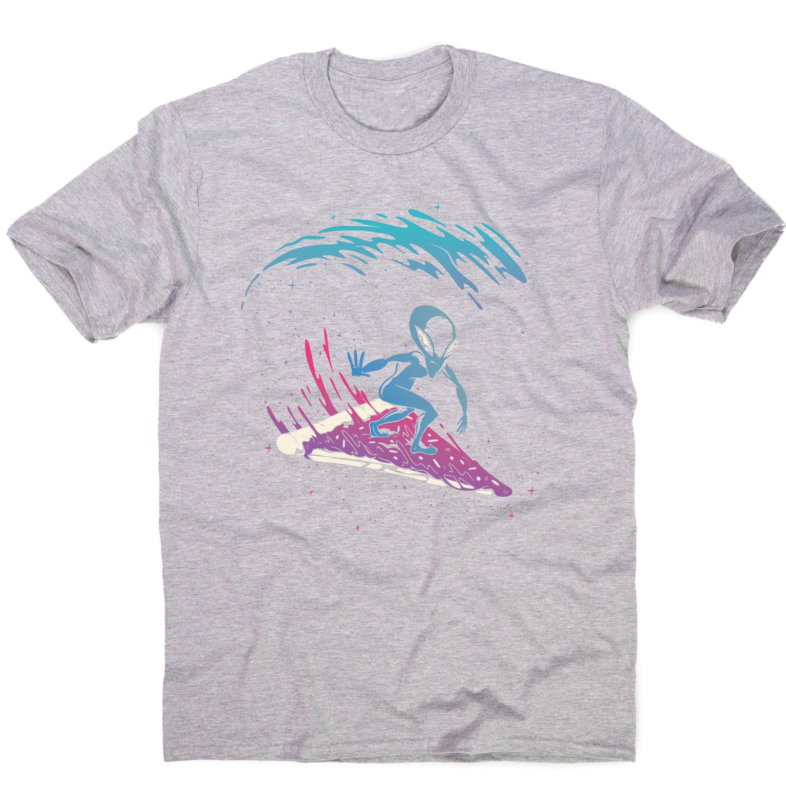 Pizza surfing alien funny illustration men's t-shirt– Graphic Gear