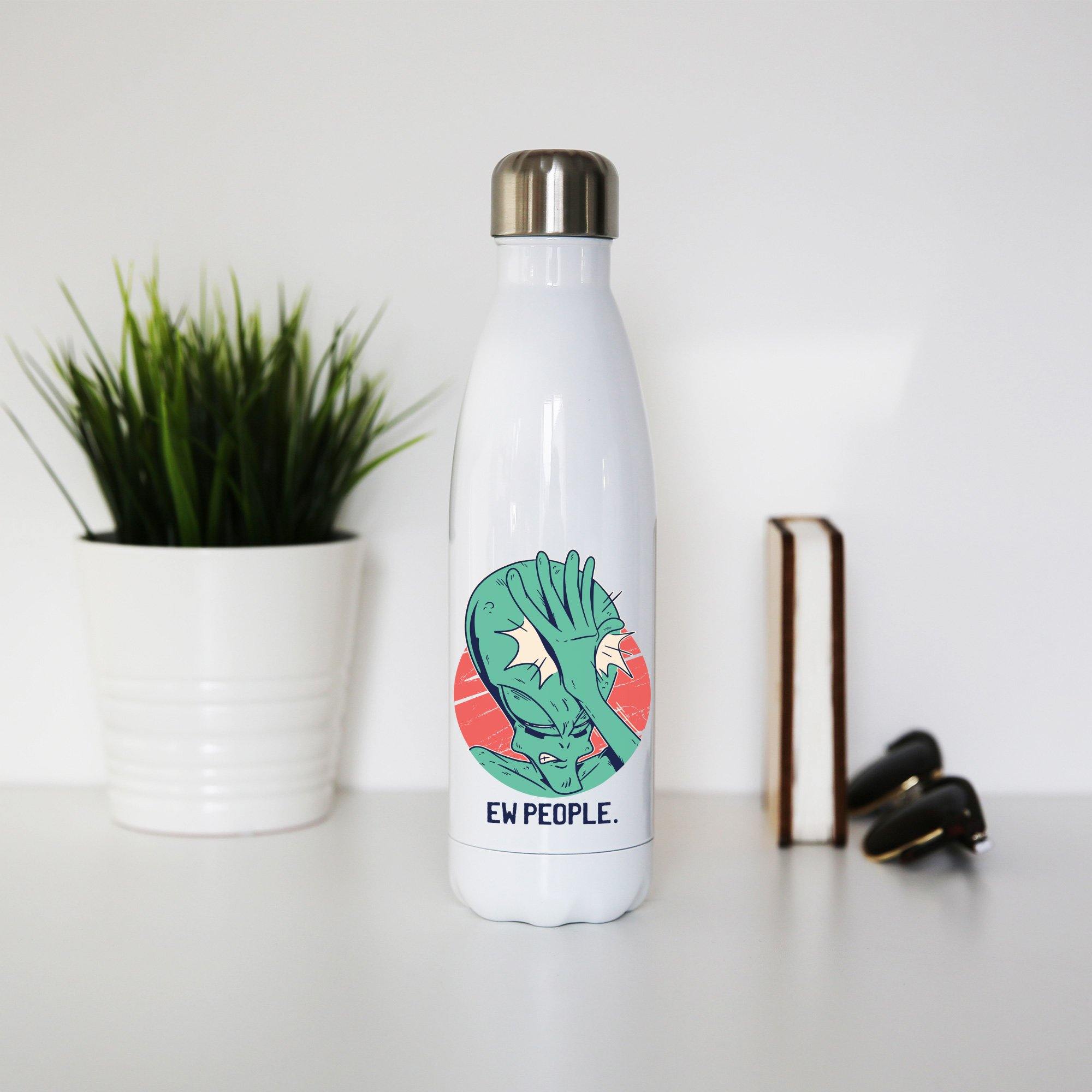 Alien facepalm funny water bottle stainless steel reusable– Graphic Gear