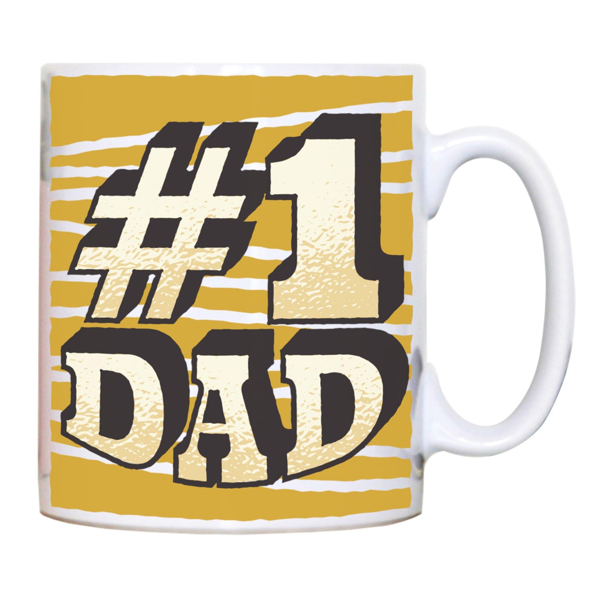 Number 1 dad funny fathers day mug coffee tea cup– Graphic Gear