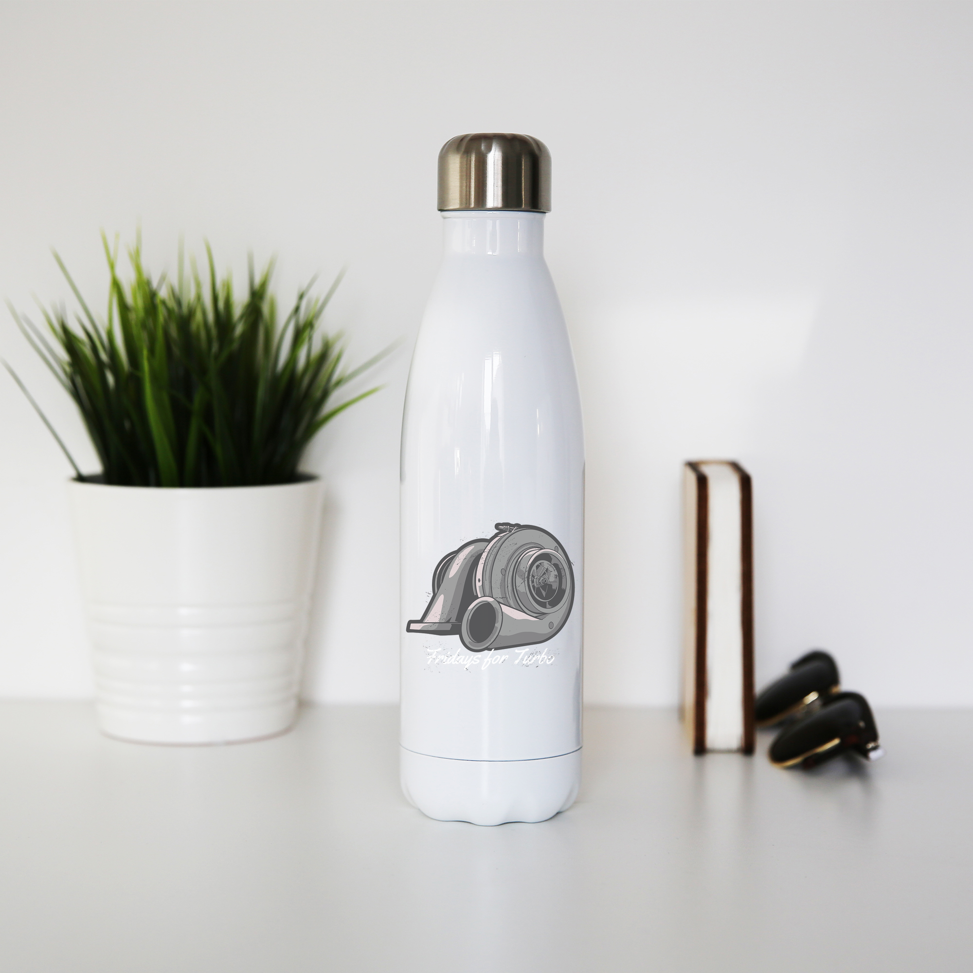 Turbo compressor water bottle stainless steel reusable– Graphic Gear