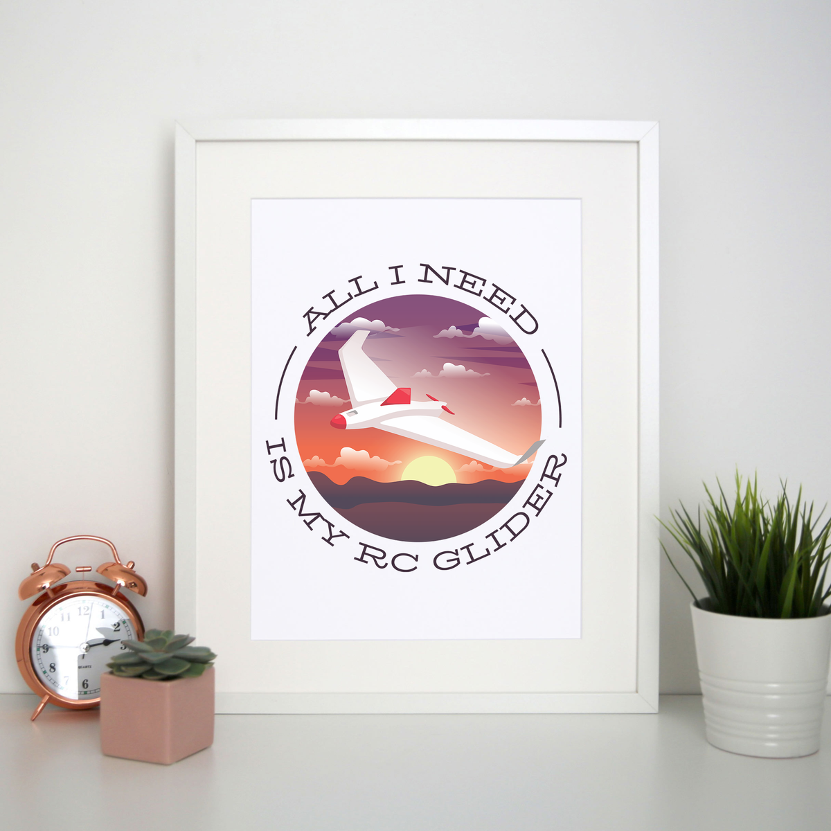 Rc glider print poster wall art decor– Graphic Gear