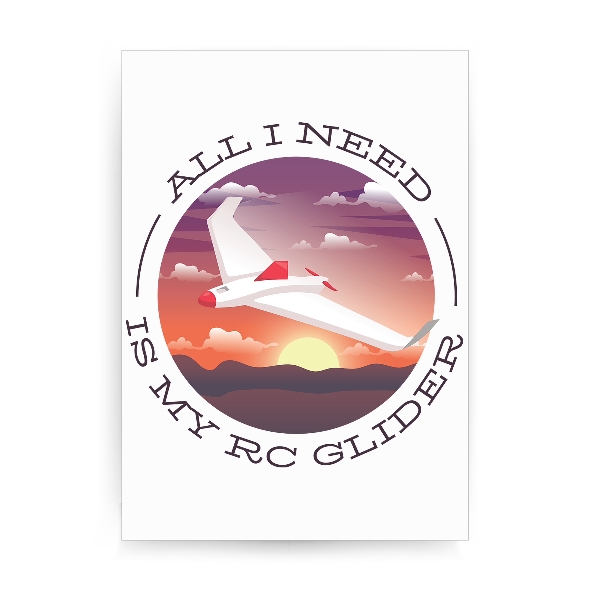 Rc glider print poster wall art decor– Graphic Gear