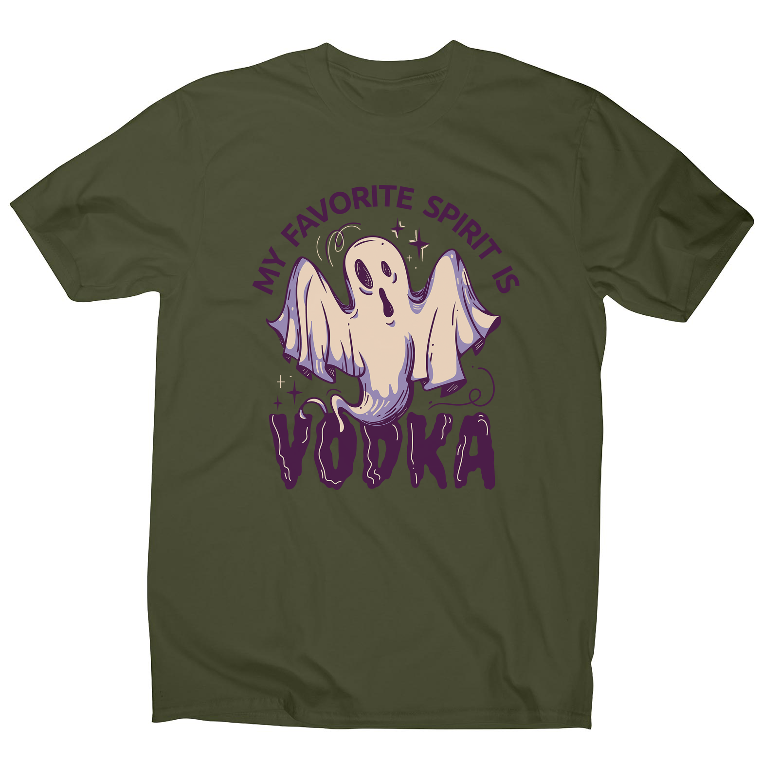 Drunk spirit ghost cartoon men's t-shirt– Graphic Gear