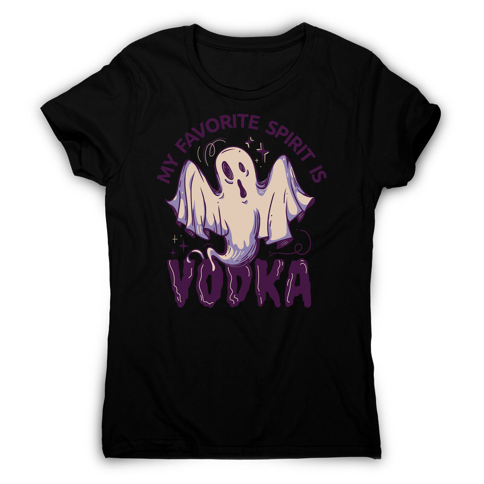 Drunk spirit ghost cartoon women's t-shirt– Graphic Gear