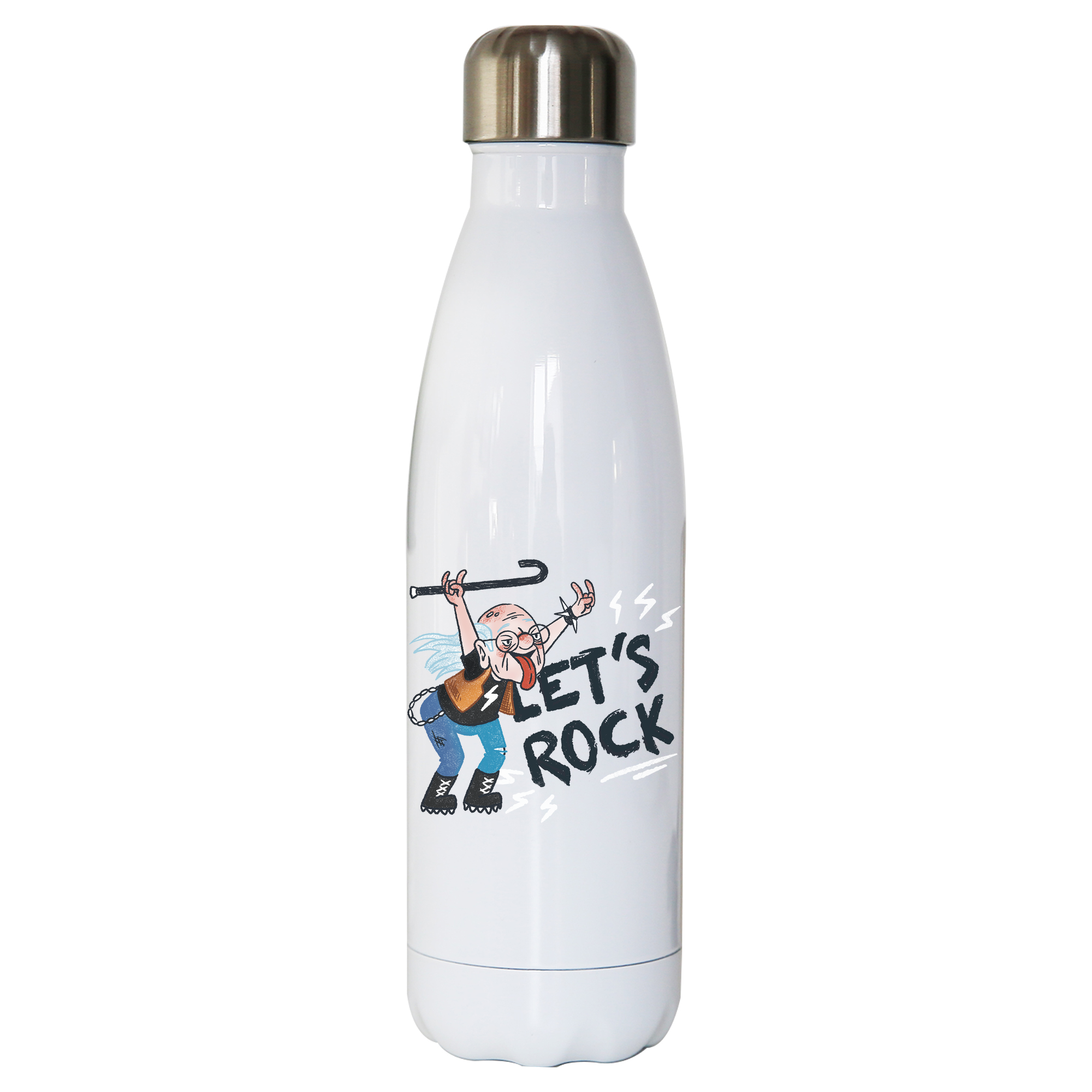 Grandfather rock and roll water bottle stainless steel reusable ...