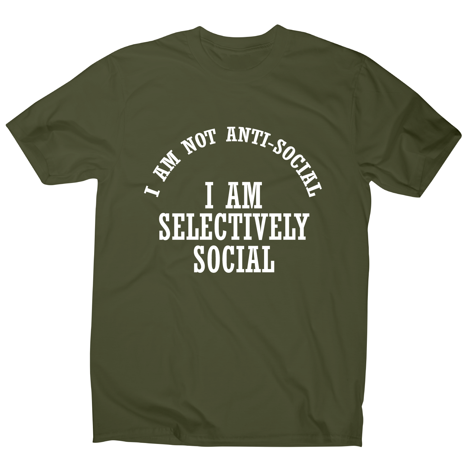 I am not anti-social I am selectively social funny rude t-shirt men's ...