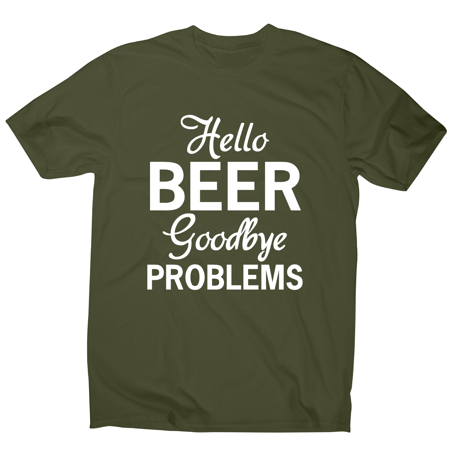 hello beer goodbye - funny drinking t-shirt men's– Graphic Gear