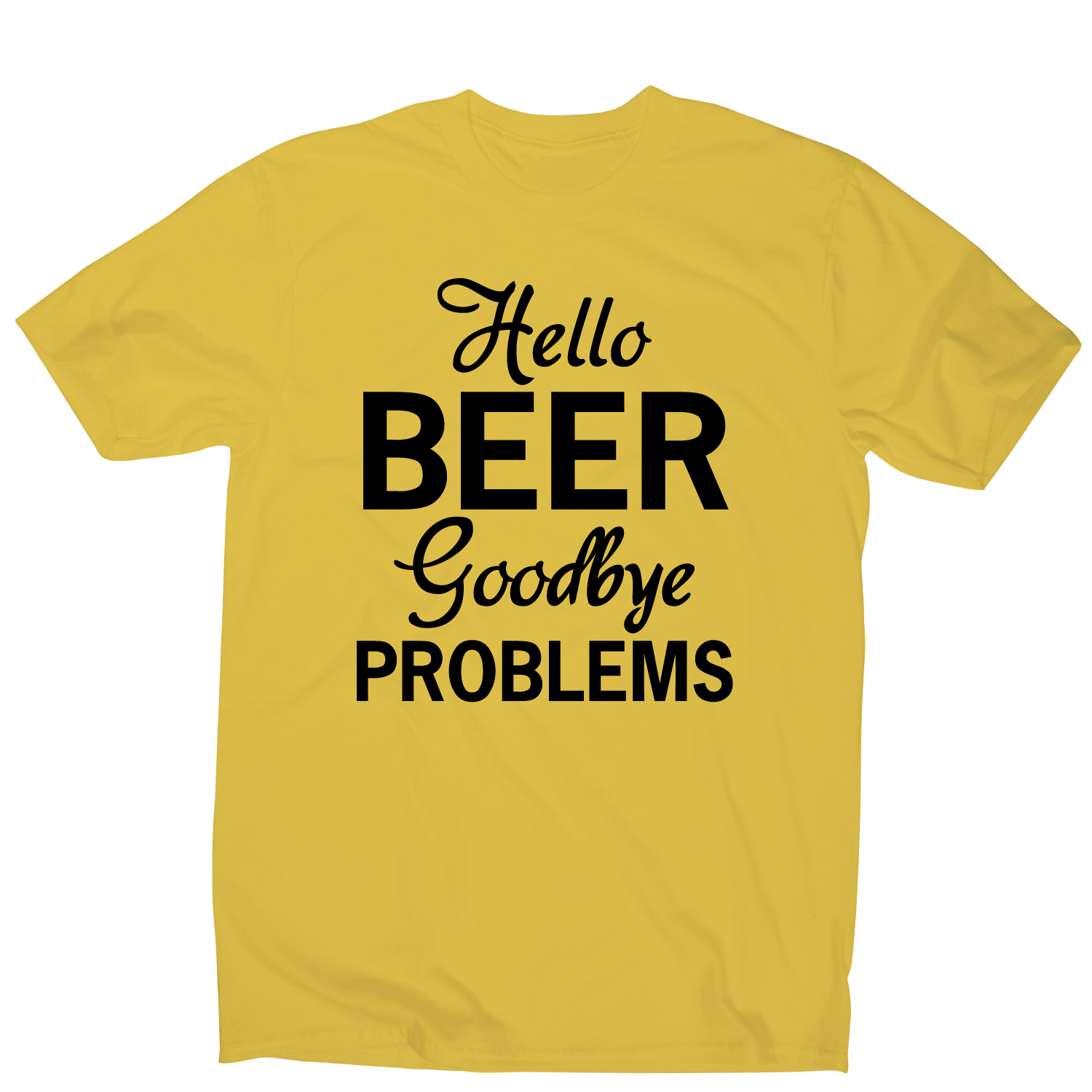 hello beer goodbye - funny drinking t-shirt men's– Graphic Gear